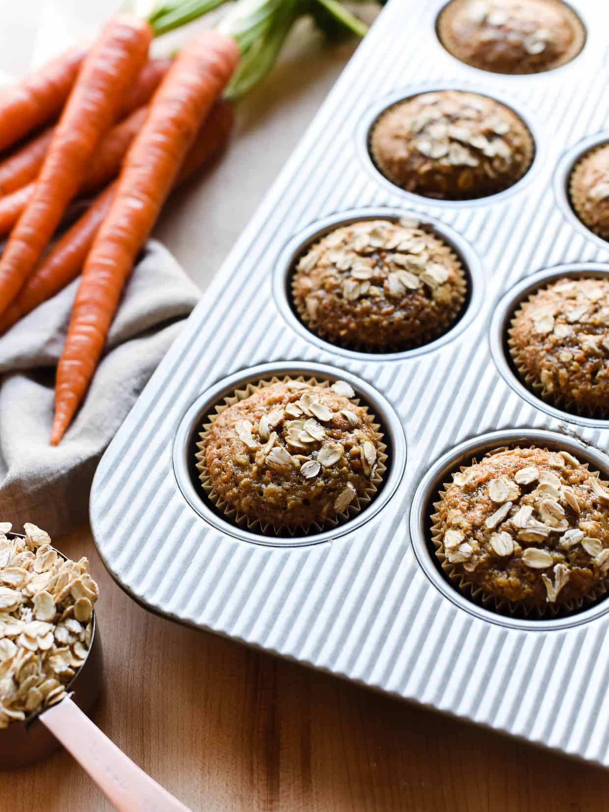 Carrot Oat Muffins | Simple Sundays - Kitchen Confidante®
