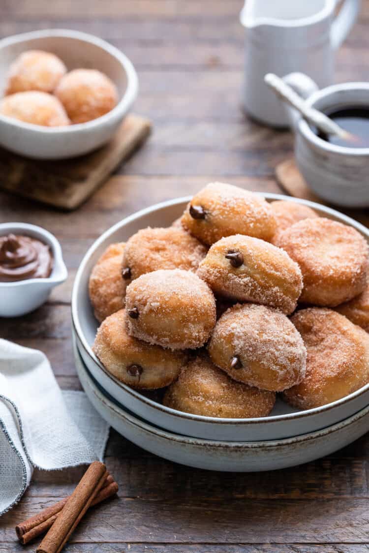 Nutella Filled Mini Doughnuts | Kitchen Confidante
