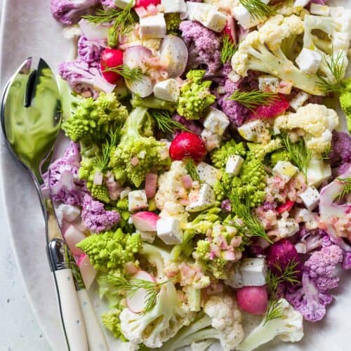 Tri-Color Cauliflower Salad | Kitchen Confidante