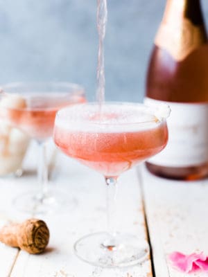 Lychee Rose Mimosas: Mimosa Champagne Cocktail | Kitchen Confidante