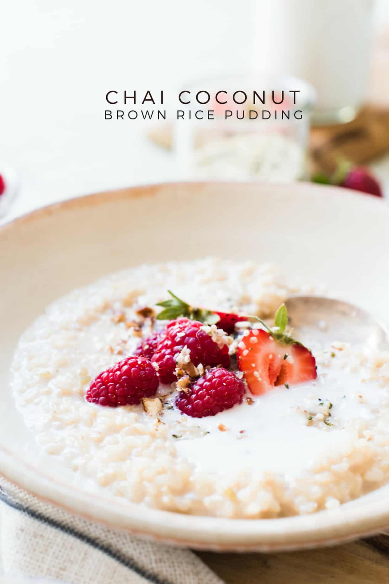 Chai Coconut Brown Rice Pudding - Kitchen Confidante®