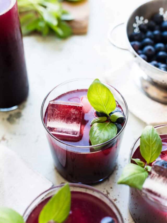 Blueberry Ginger-Basil Soda - Kitchen Confidante®