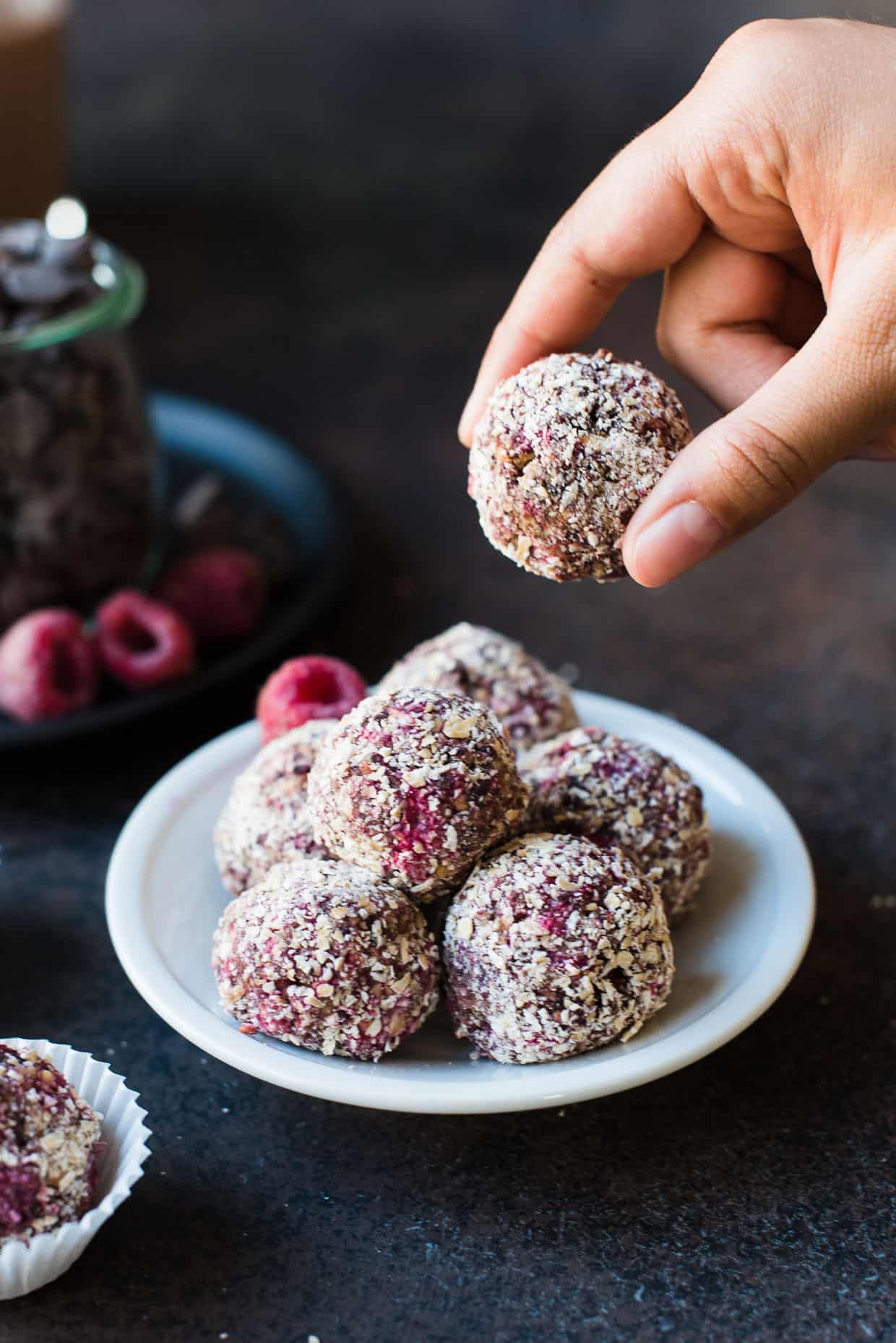 Raspberry Peanut Butter Energy Bites - Kitchen Confidante®