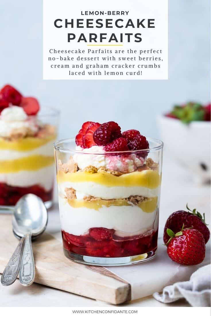 Lemon-Berry Cheesecake Parfaits - Kitchen Confidante®