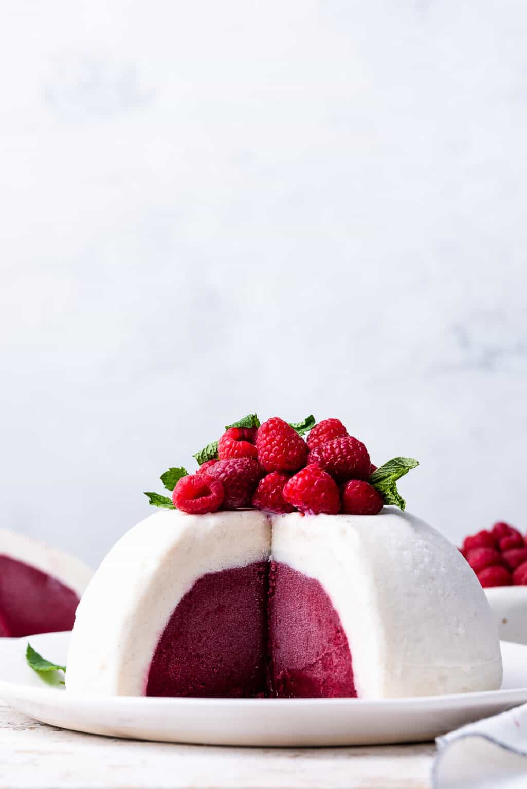 Vanilla Raspberry Ice Cream Bombe - Kitchen Confidante®