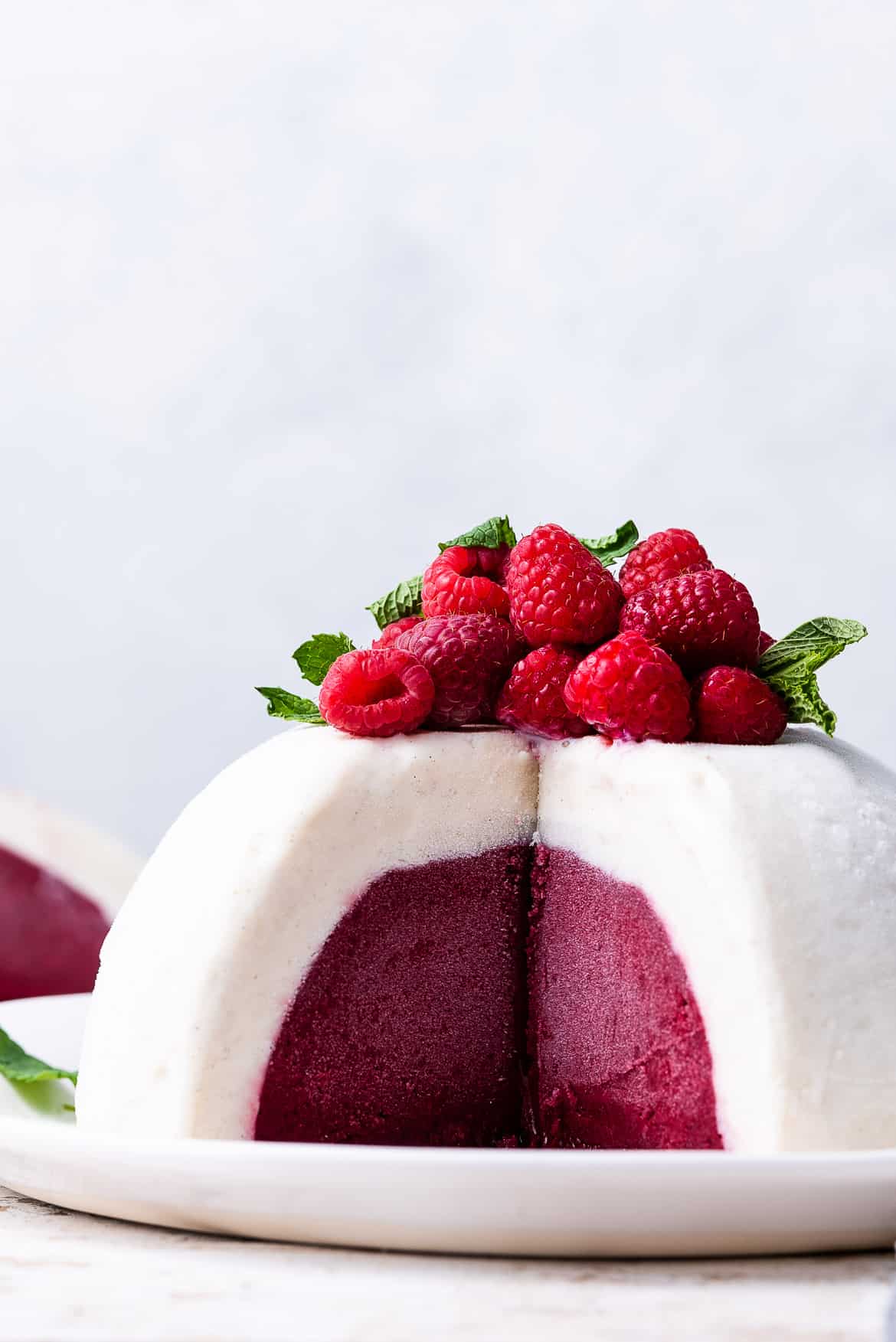 Vanilla Raspberry Ice Cream Bombe - Kitchen Confidante®