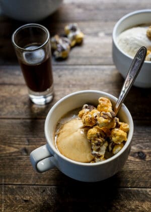Caramel Popcorn Affogato | Kitchen Confidante