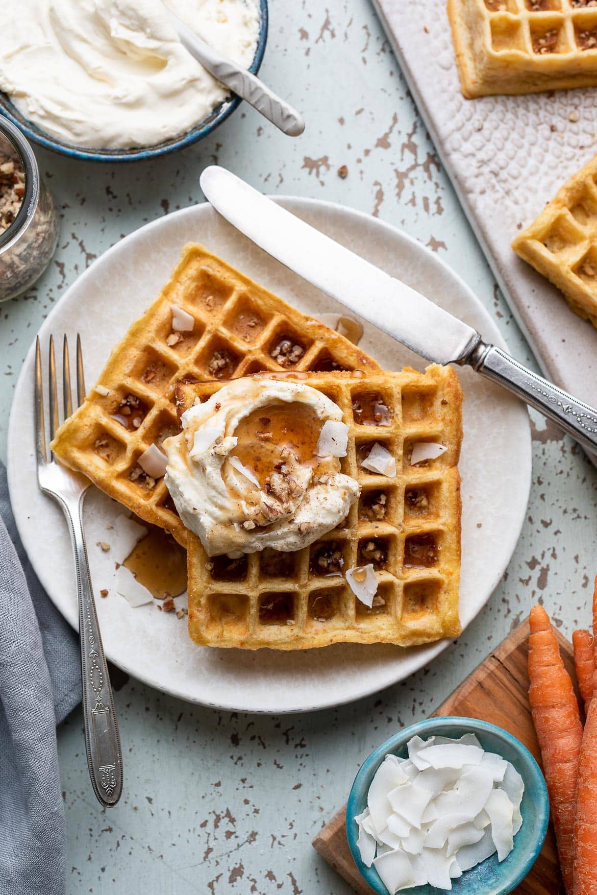 Carrot Cake Waffles - Kitchen Confidante®