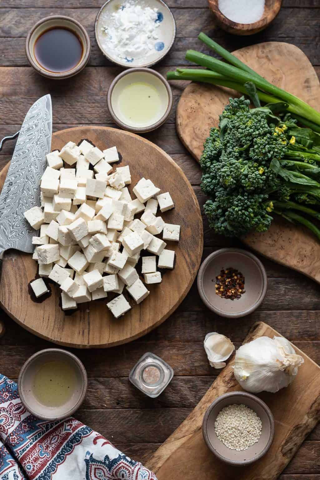 Firecracker Tofu with Broccolini and Chili Garlic Oil - Kitchen Confidante®