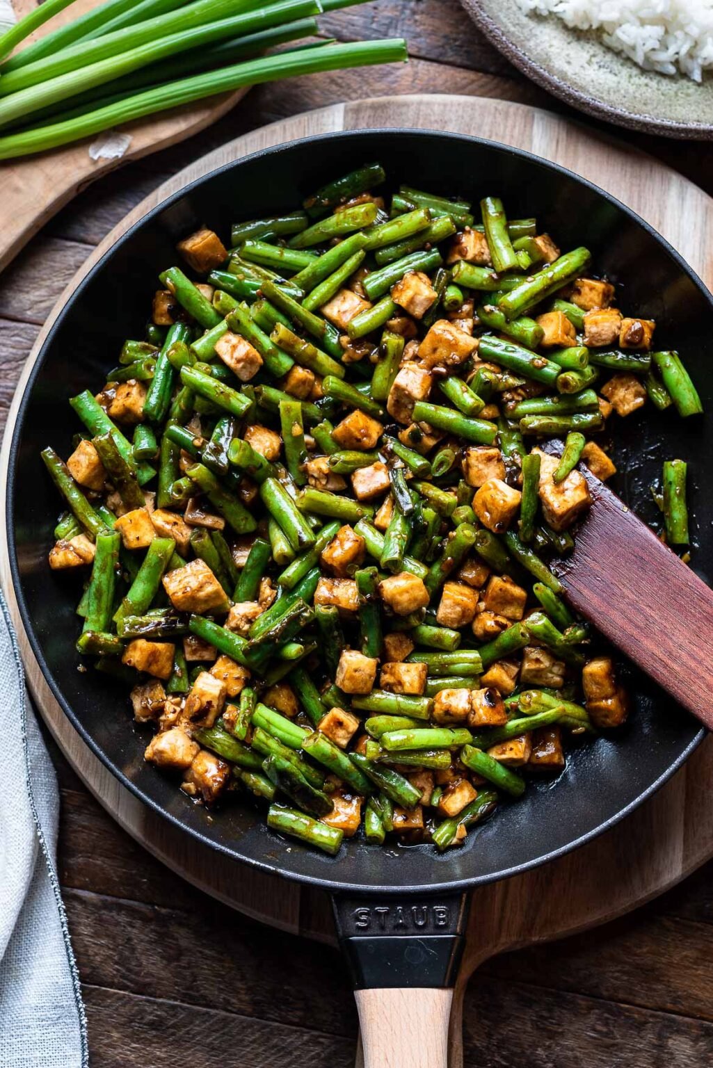 Stir-fried String Beans With Tofu in Black Bean Sauce - Kitchen Confidante®