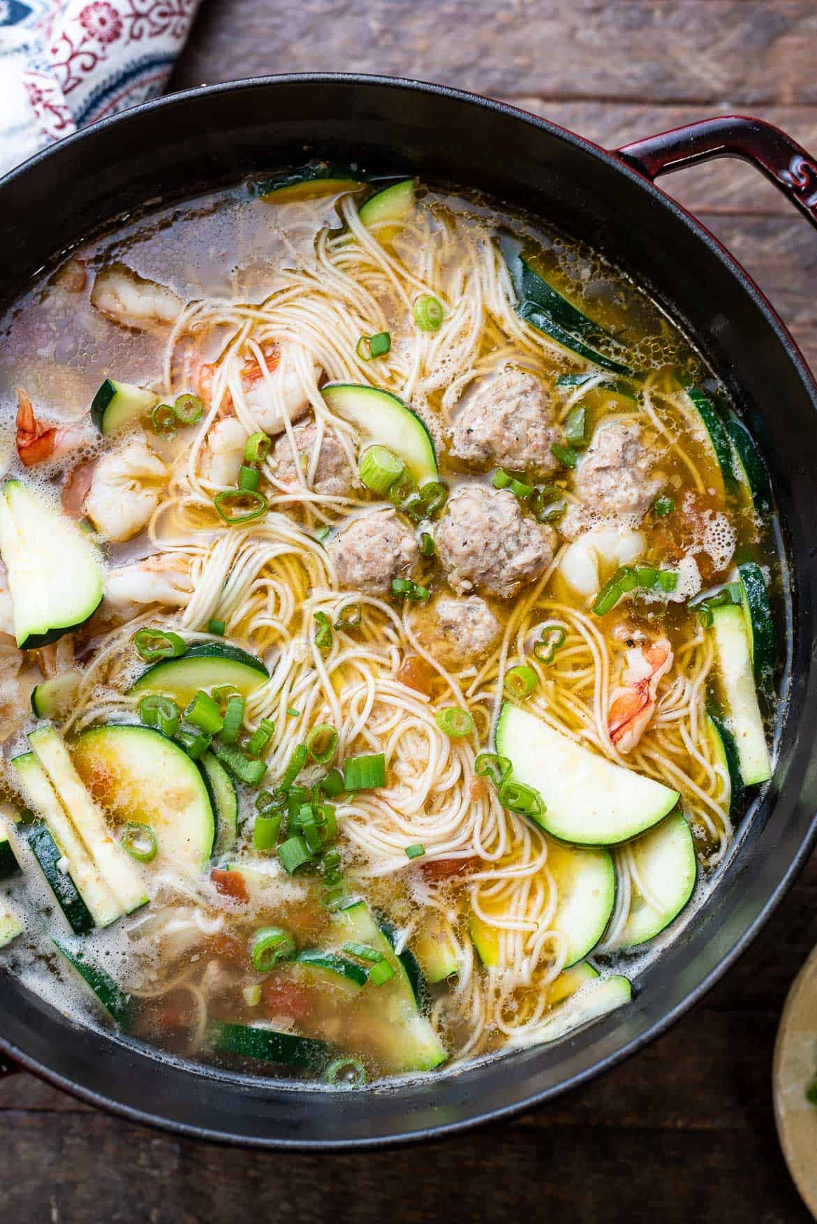 Filipino Meatball Noodle Soup: Misua Bola-Bola | Kitchen Confidante