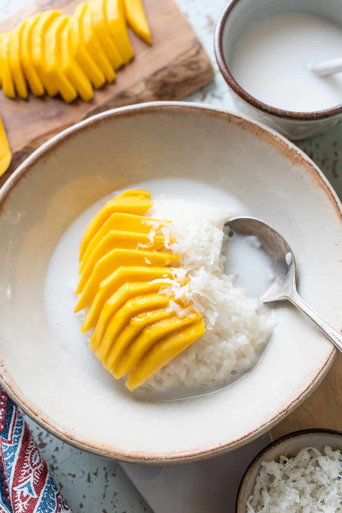 Sweet Coconut Sticky Rice with Mango - Kitchen Confidante®